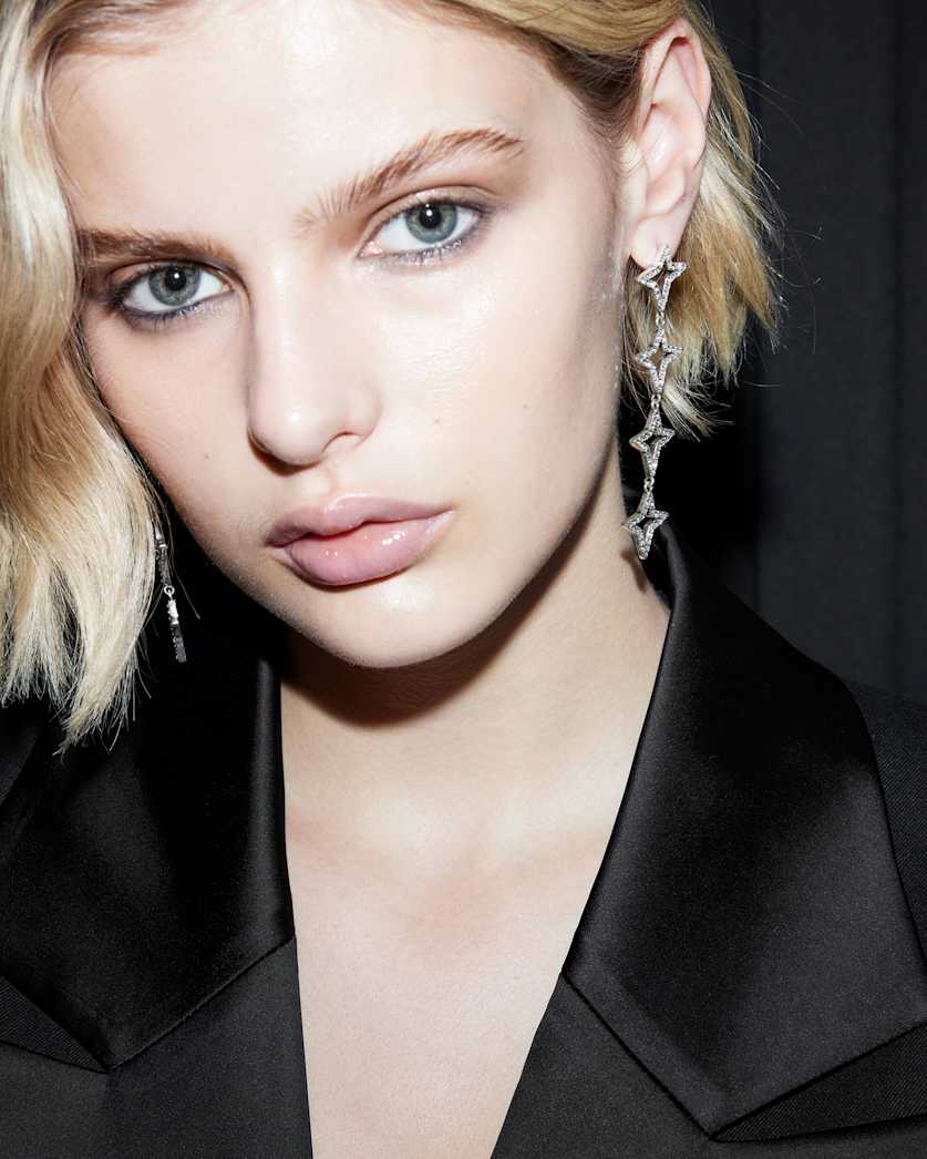 Lux Multi Star Drop Earrings WARM SILVER | ALLSAINTS US